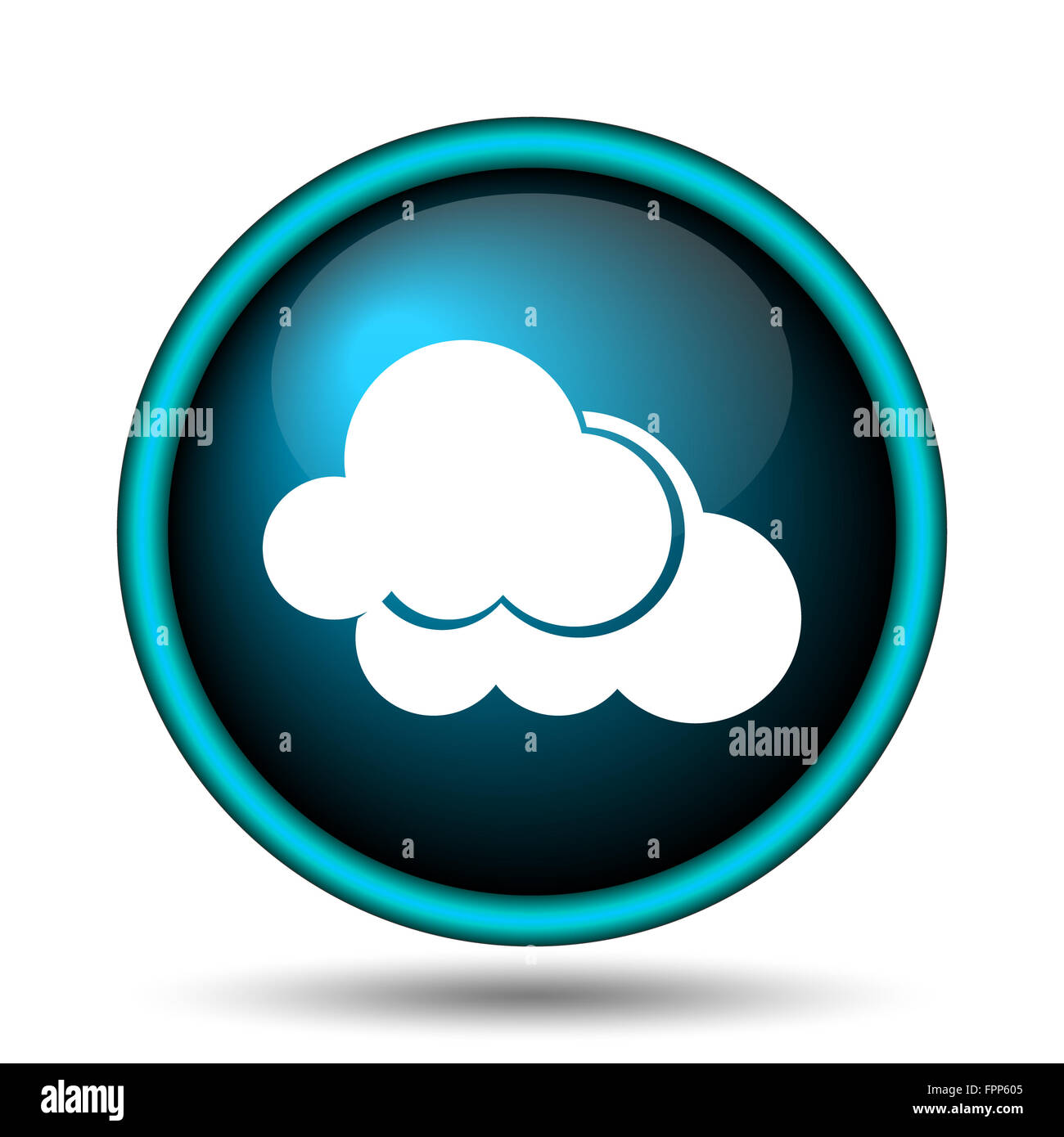 Clouds icon. Internet button on white background Stock Photo - Alamy