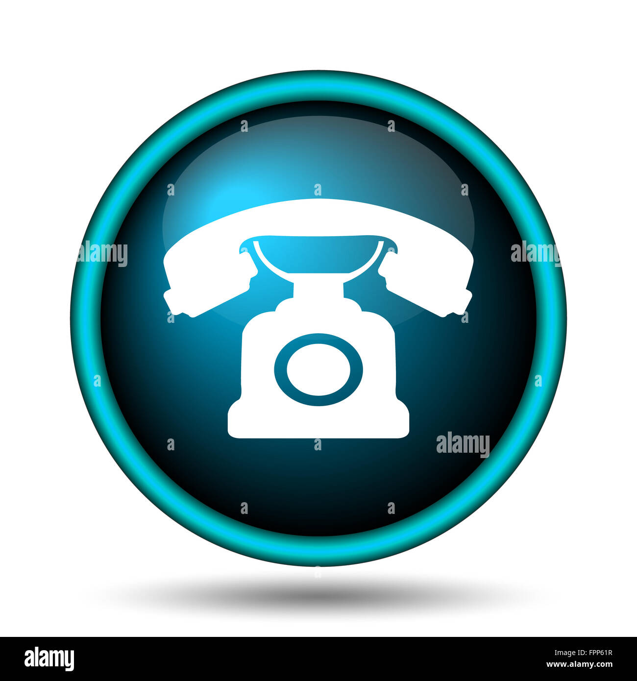 Phone icon. Internet button on white background Stock Photo - Alamy