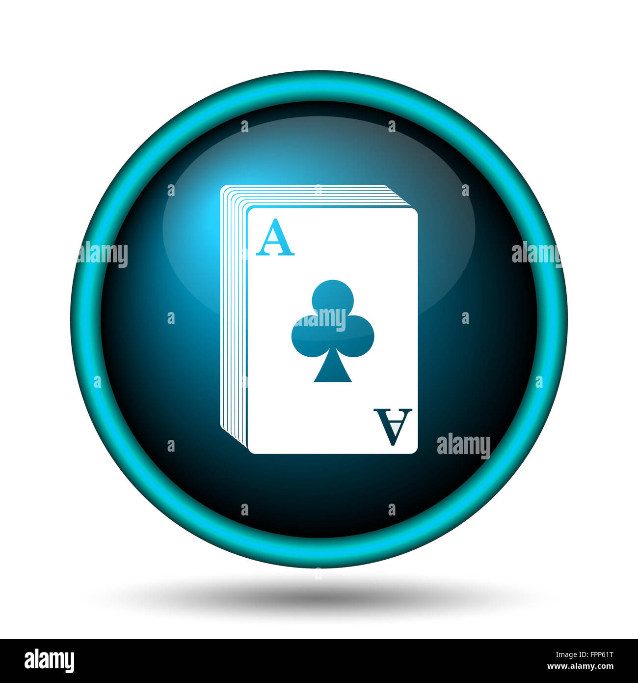Deck of cards icon. Internet button on white background Stock Photo - Alamy