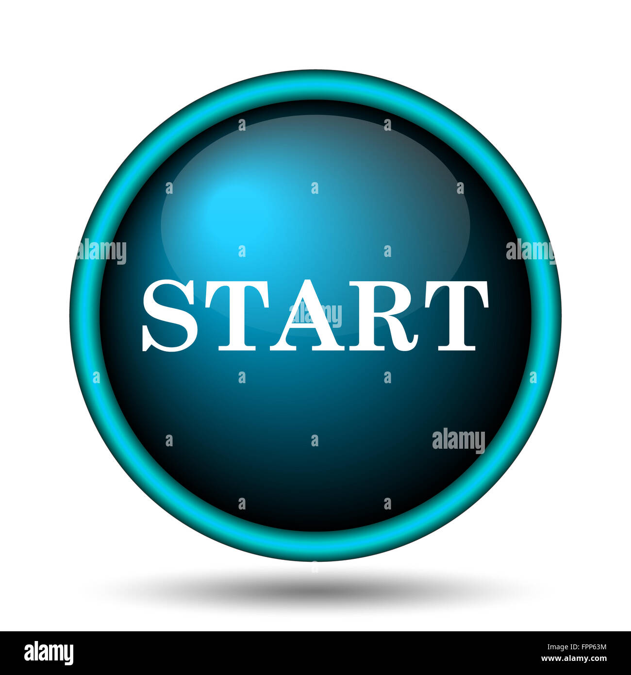 Start icon. Internet button on white background Stock Photo - Alamy