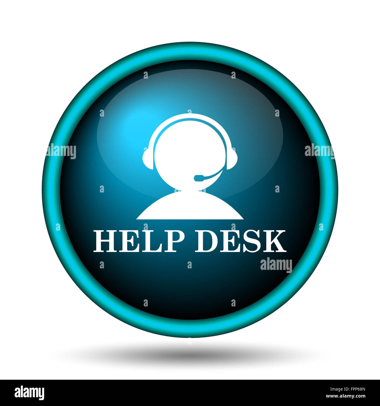 Helpdesk icon. Internet button on white background Stock Photo - Alamy