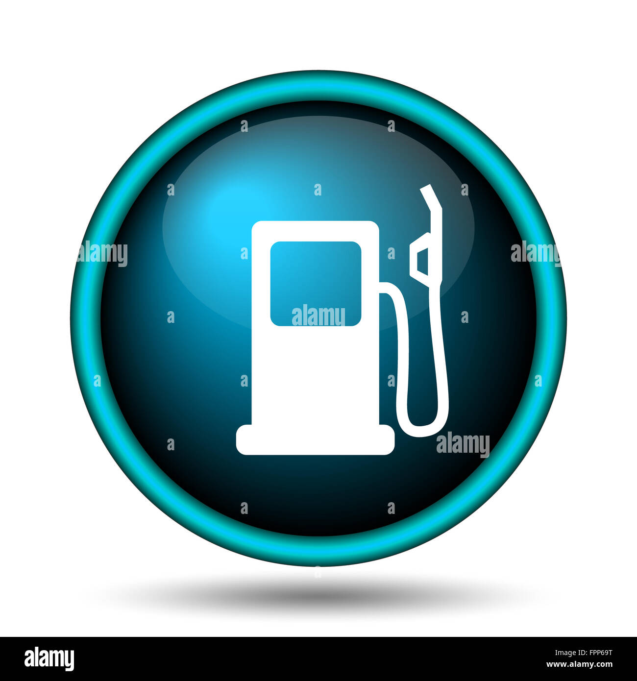 Gas pump icon. Internet button on white background Stock Photo - Alamy