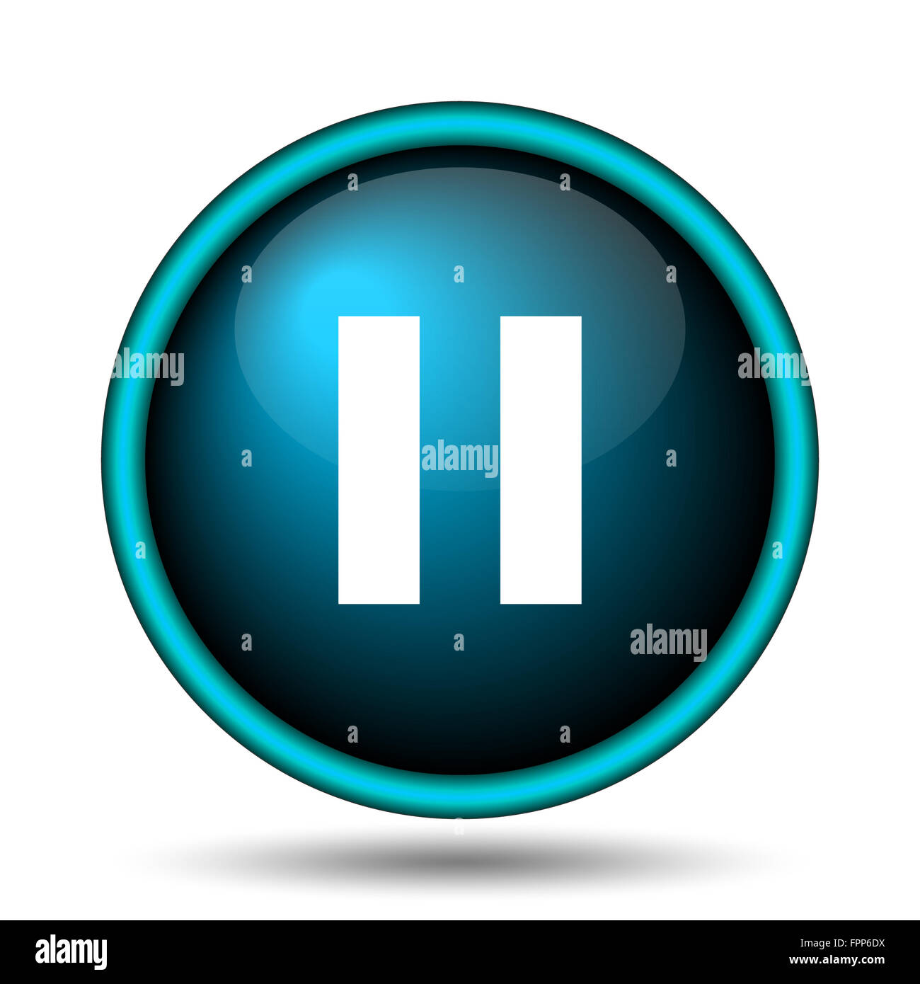 Pause icon. Internet button on white background Stock Photo - Alamy