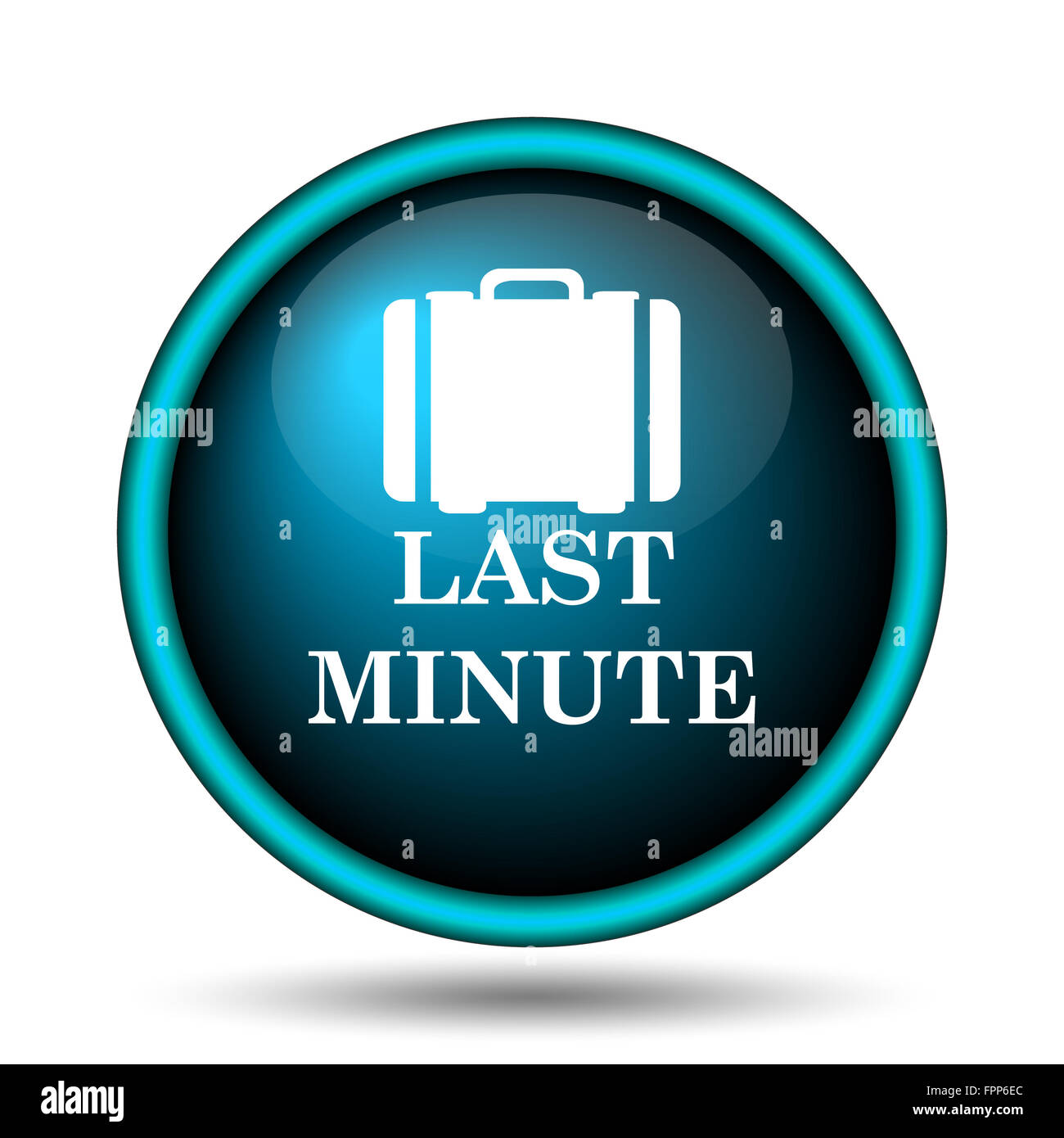 Last minute icon. Internet button on white background Stock Photo - Alamy