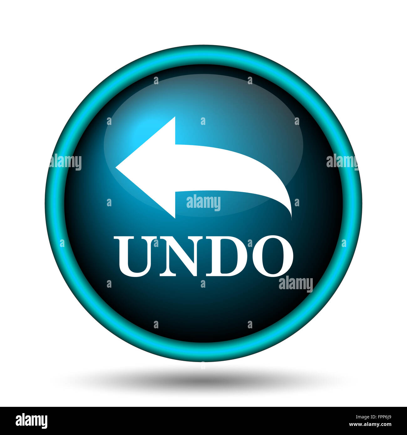 Undo icon. Internet button on white background Stock Photo - Alamy