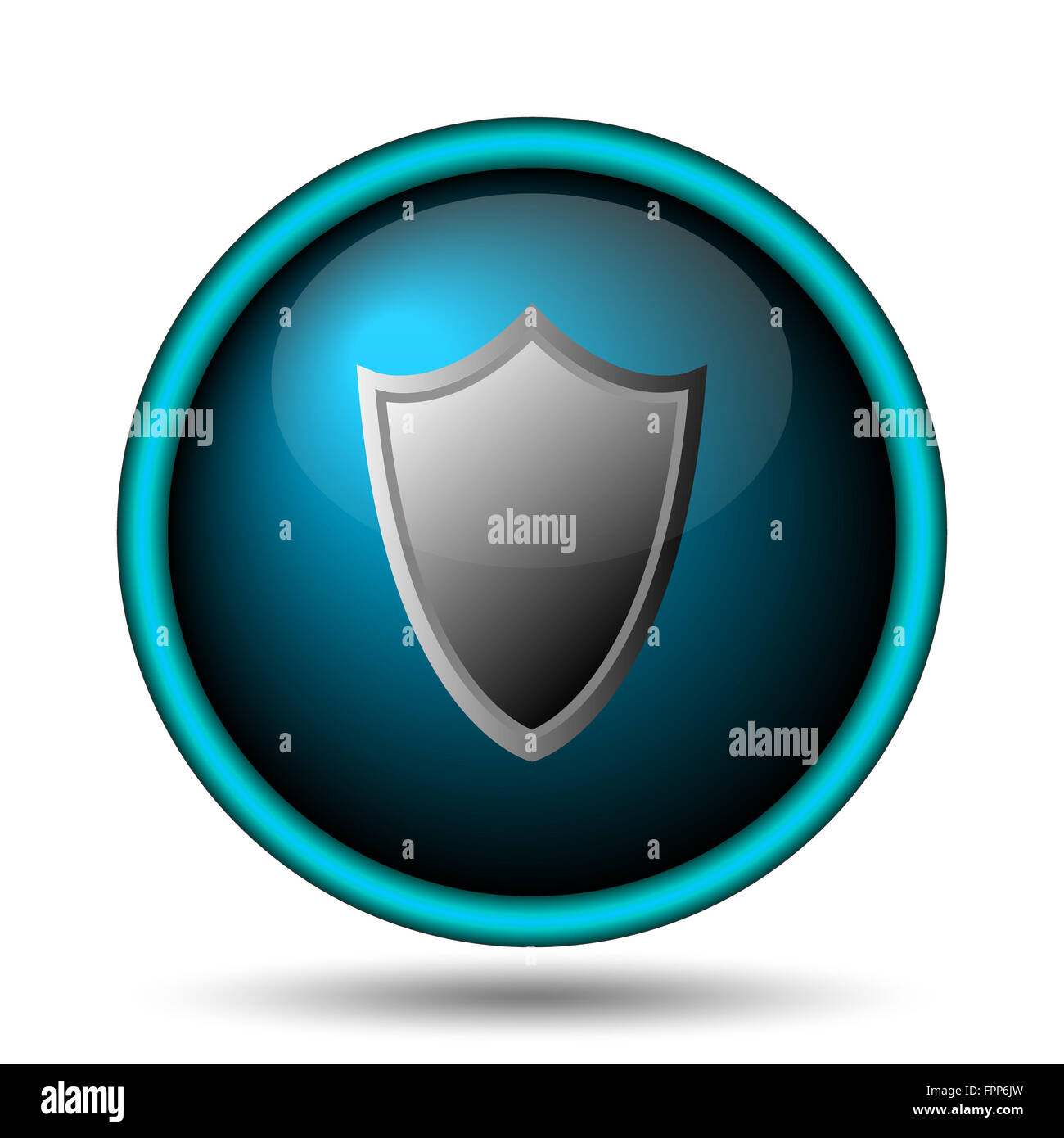 Shield icon. Internet button on white background Stock Photo - Alamy