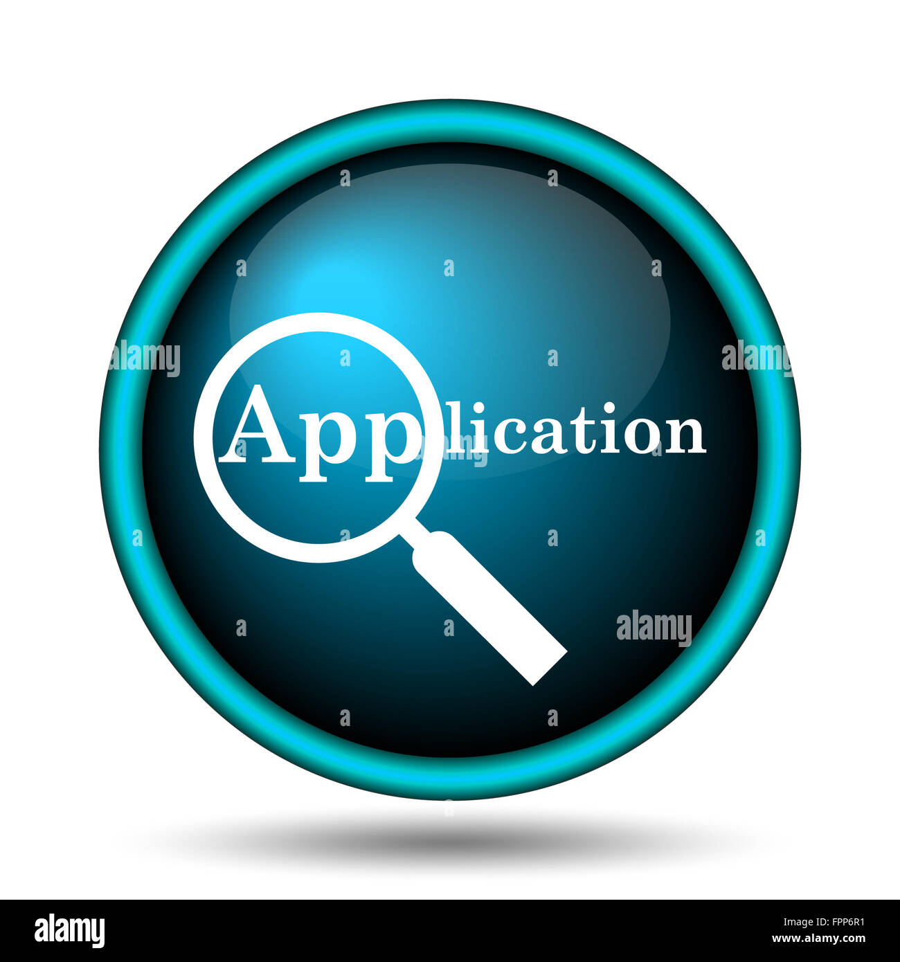 Application icon. Internet button on white background Stock Photo - Alamy
