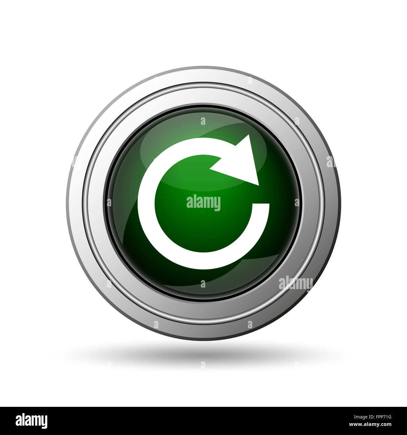 Reload one arrow icon. Internet button on white background Stock Photo ...