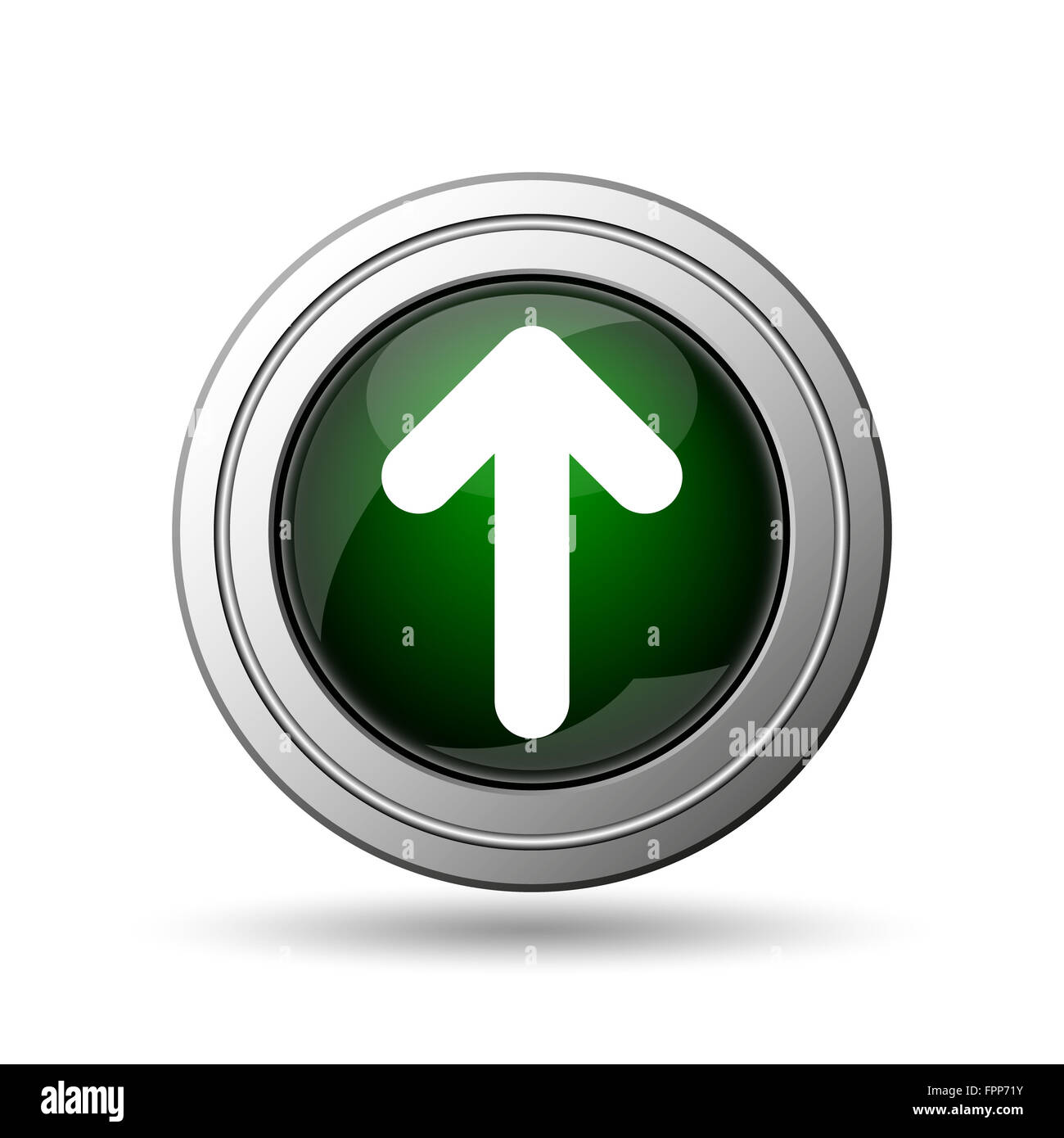 Up arrow icon. Internet button on white background Stock Photo - Alamy