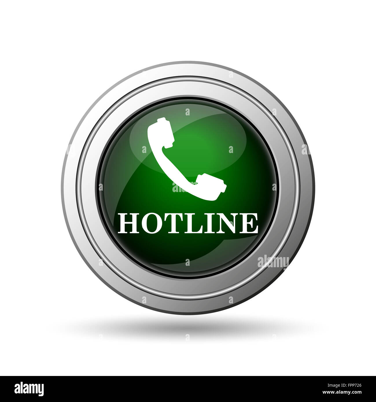 Hotline icon. Internet button on white background Stock Photo - Alamy