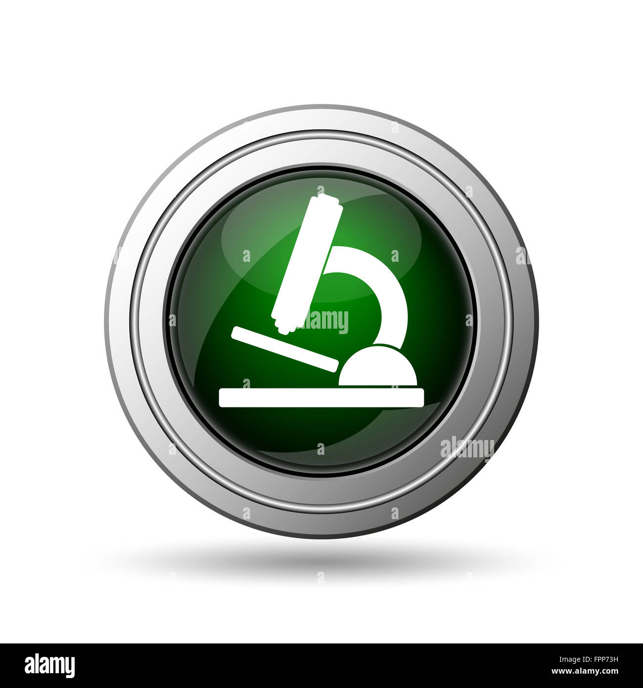 Microscope icon. Internet button on white background Stock Photo - Alamy