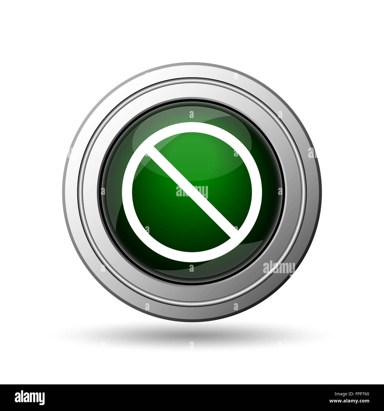 Forbidden icon. Internet button on white background Stock Photo - Alamy