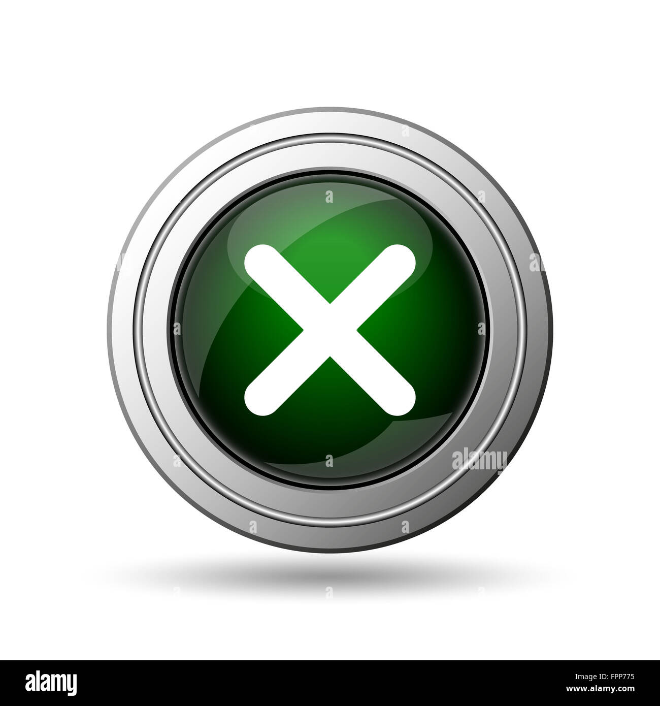 X close icon. Internet button on white background Stock Photo - Alamy