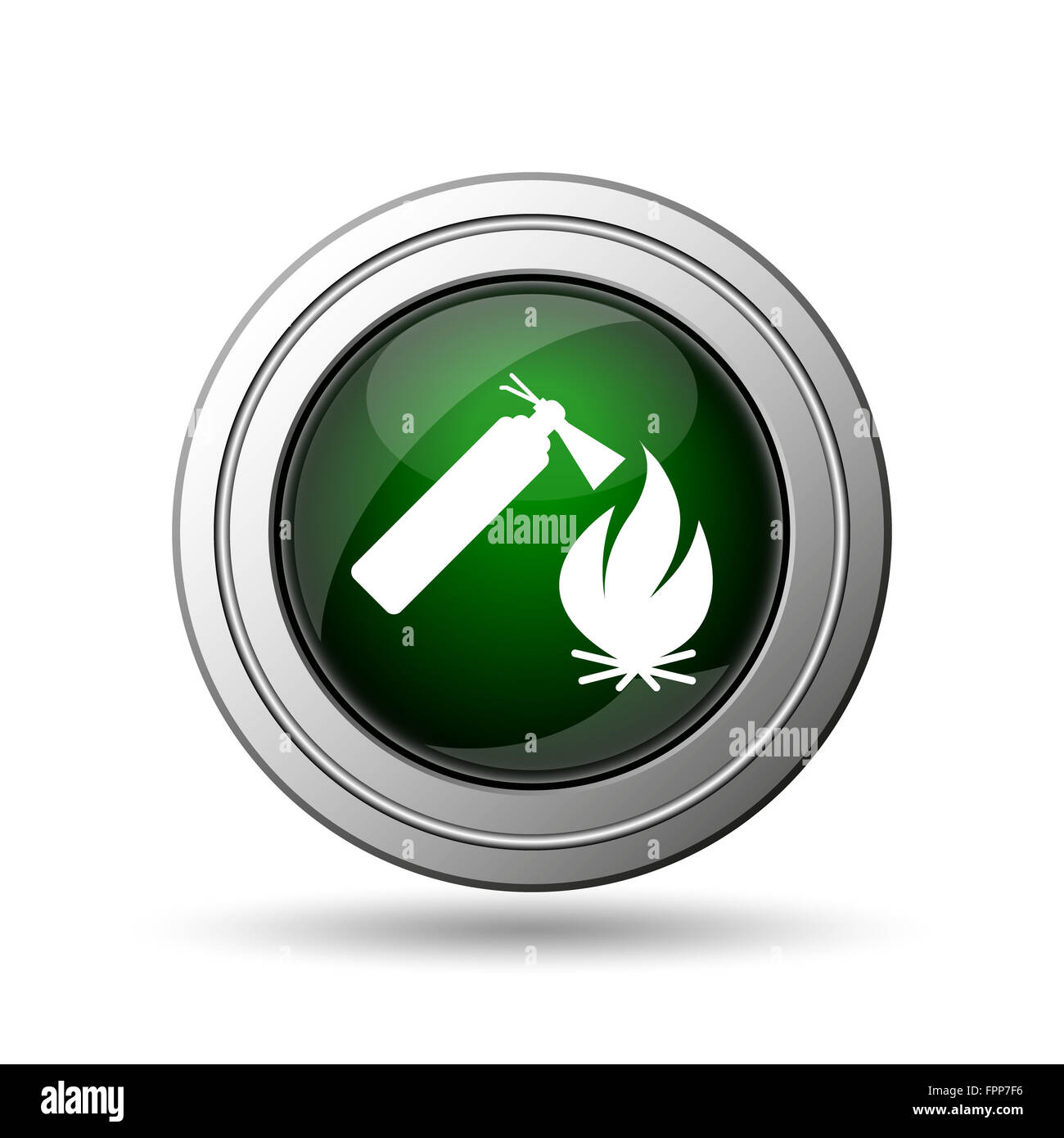 Fire icon. Internet button on white background Stock Photo - Alamy