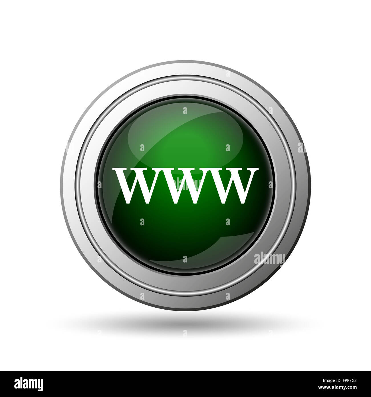WWW icon. Internet button on white background Stock Photo - Alamy