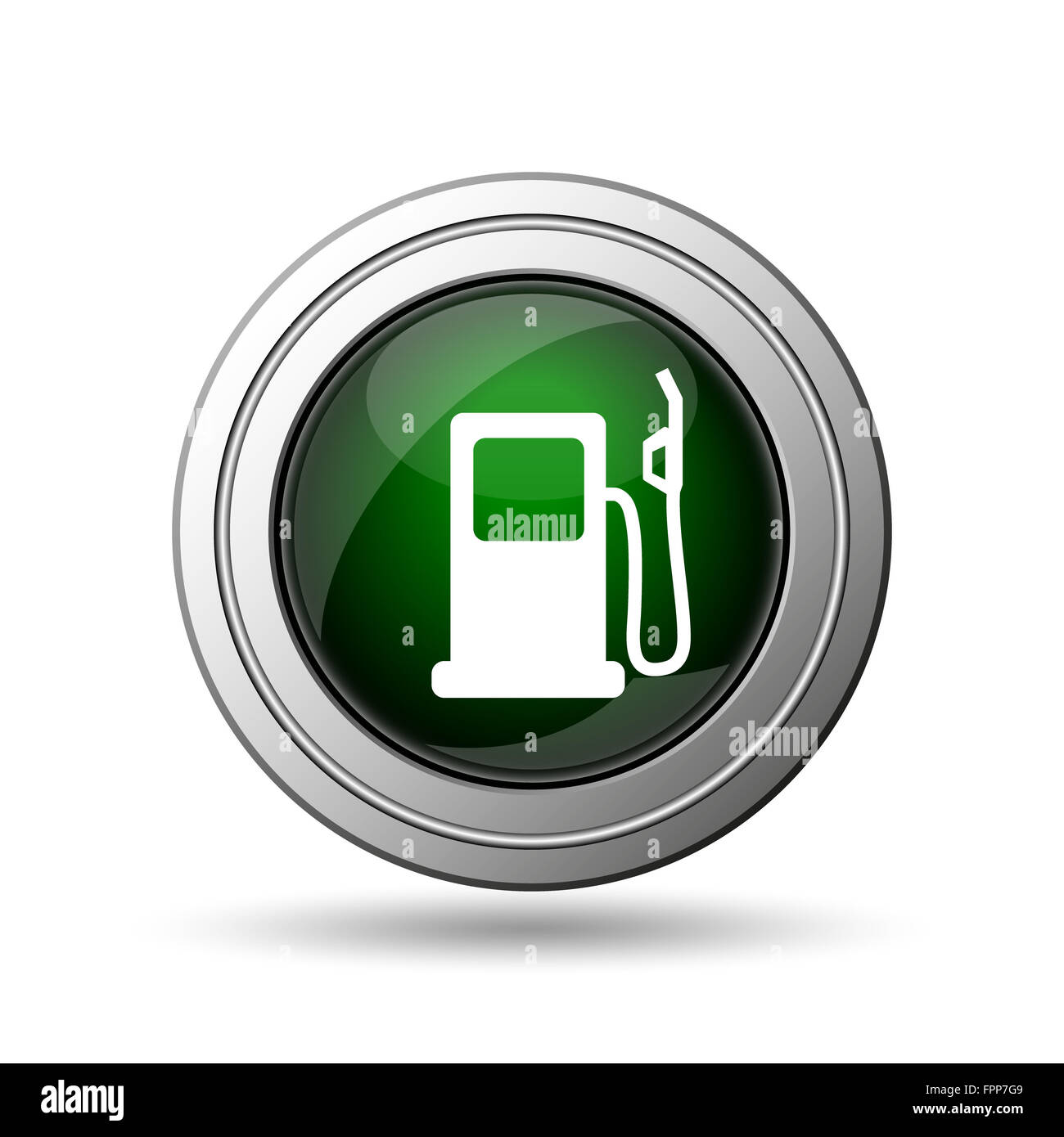 Gas pump icon. Internet button on white background Stock Photo - Alamy