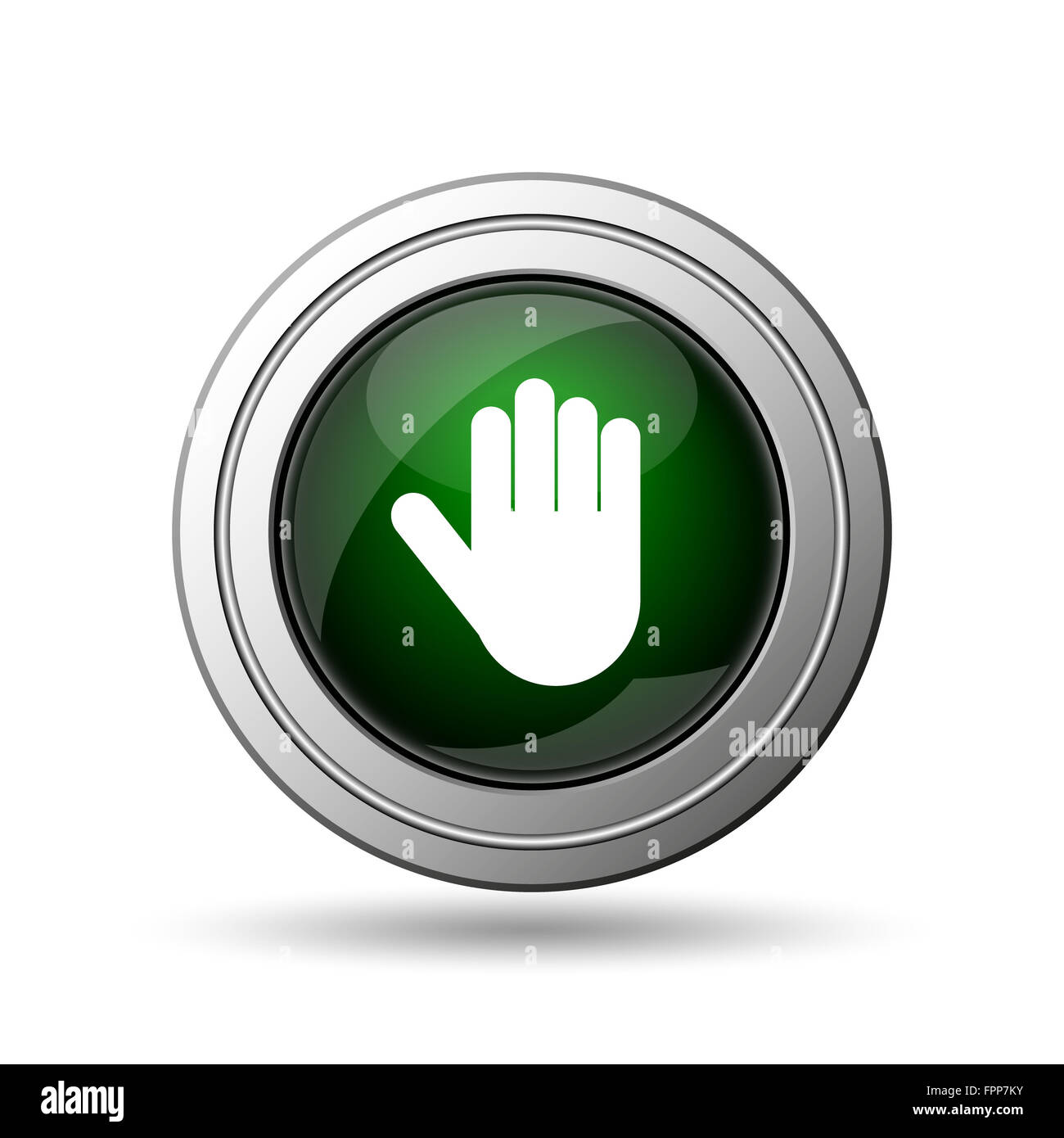 Stop icon. Internet button on white background Stock Photo - Alamy