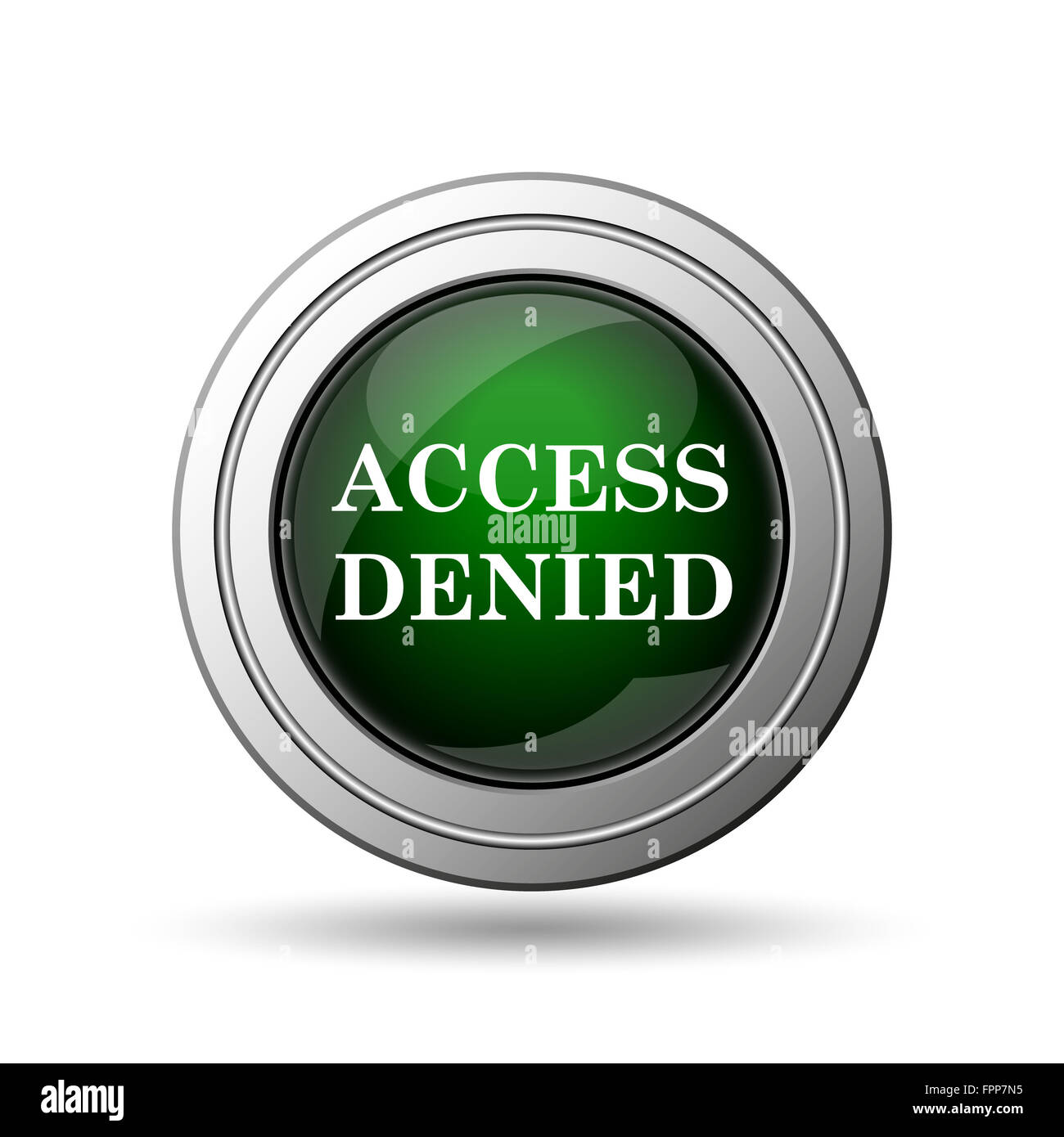 Access denied icon. Internet button on white background Stock Photo - Alamy