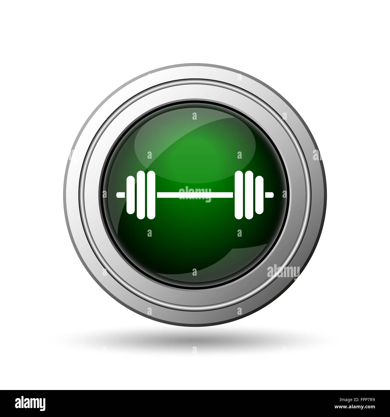 Weightlifting icon. Internet button on white background Stock Photo - Alamy