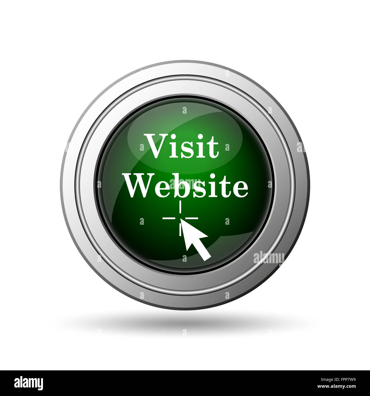 Visit website icon. Internet button on white background Stock Photo - Alamy