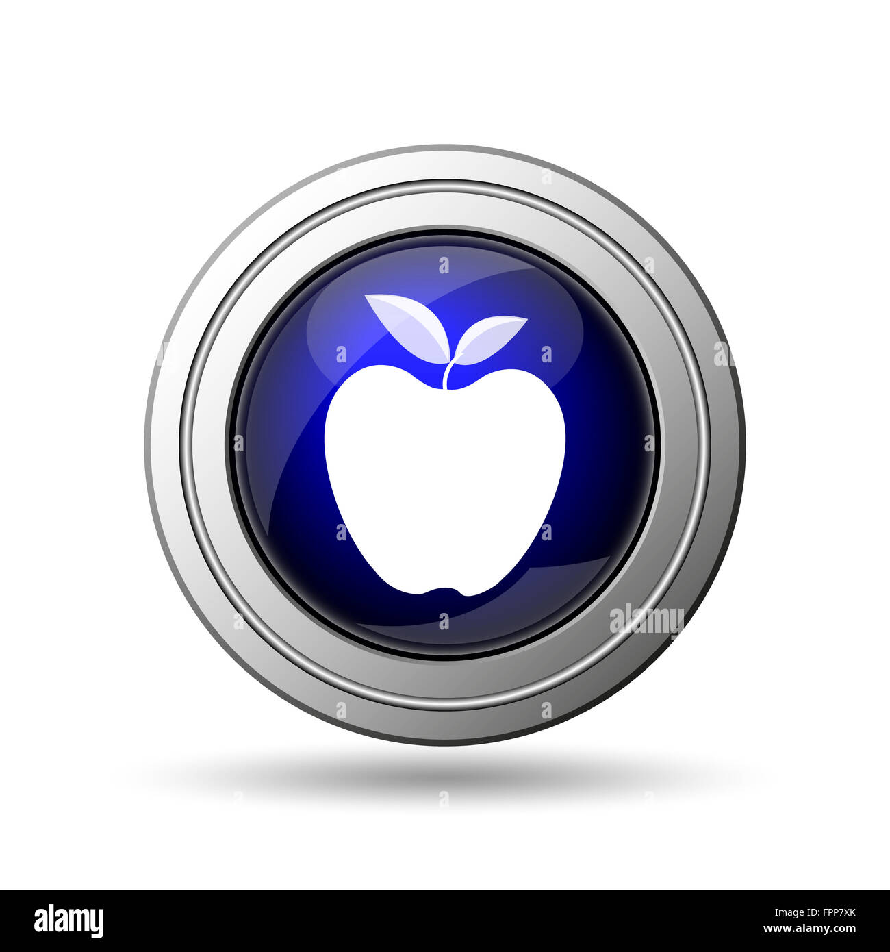Apple icon. Internet button on white background Stock Photo - Alamy