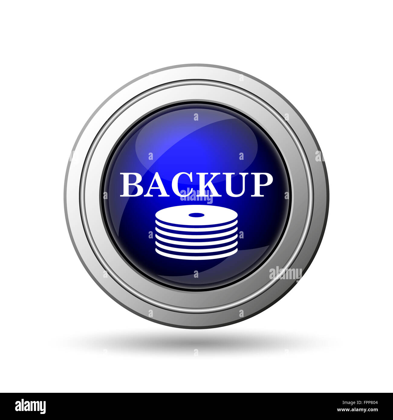 Back-up icon. Internet button on white background Stock Photo - Alamy