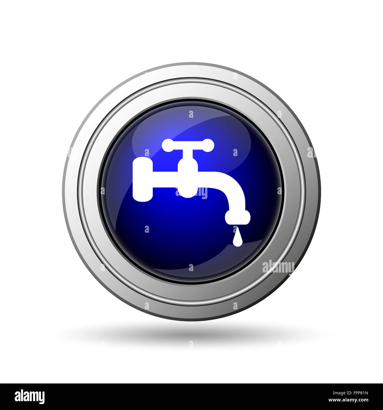 Water tap icon. Internet button on white background Stock Photo - Alamy