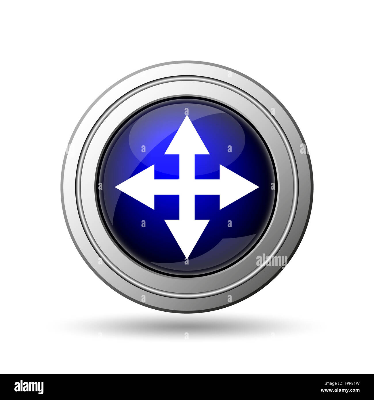Full screen icon. Internet button on white background Stock Photo - Alamy