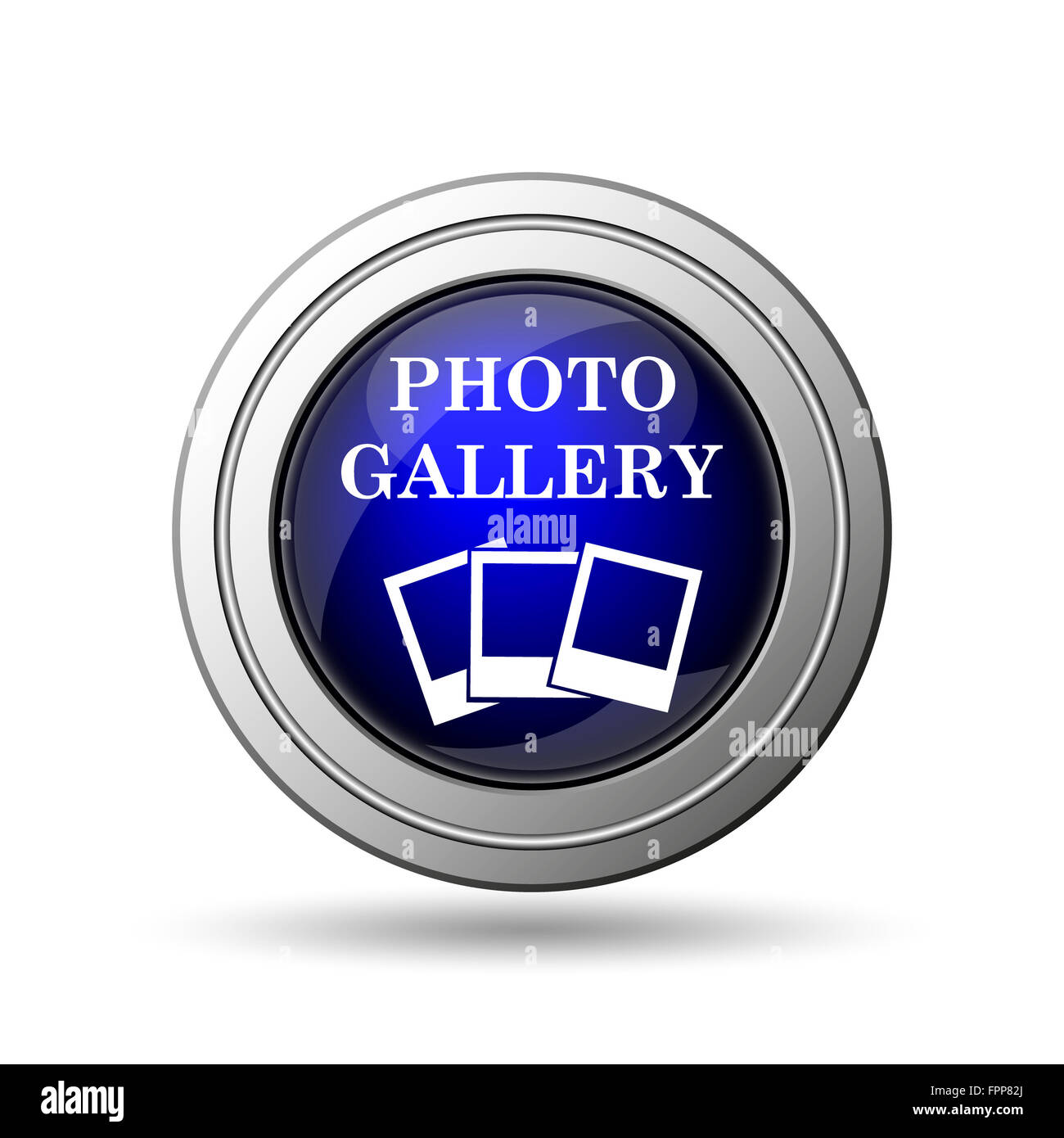 Photo gallery icon. Internet button on white background Stock Photo - Alamy