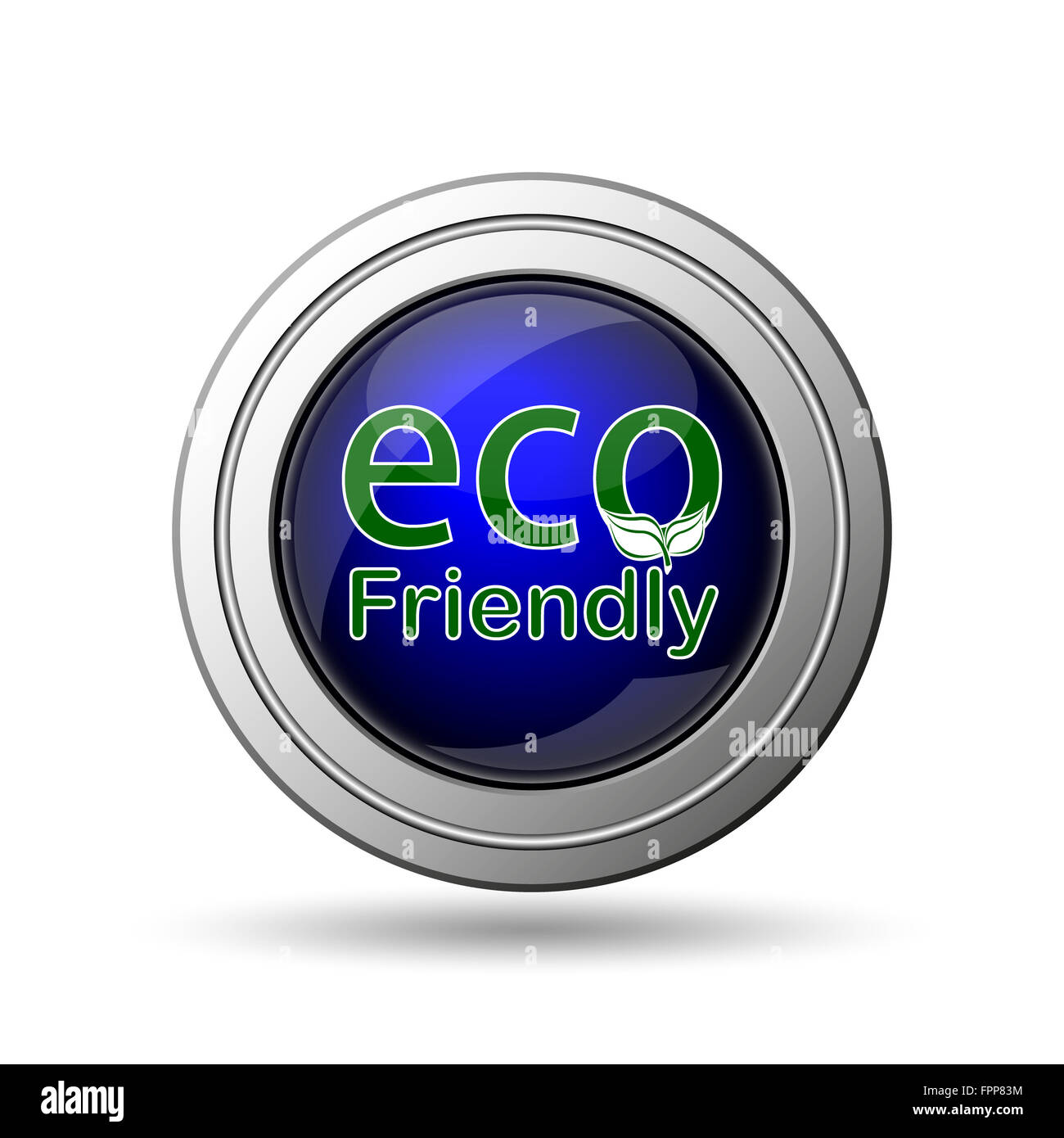 Eco Friendly icon. Internet button on white background Stock Photo - Alamy
