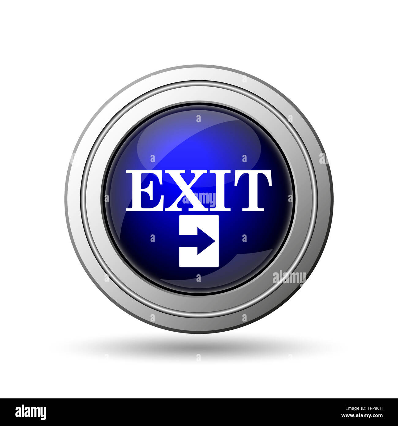 Exit icon. Internet button on white background Stock Photo - Alamy