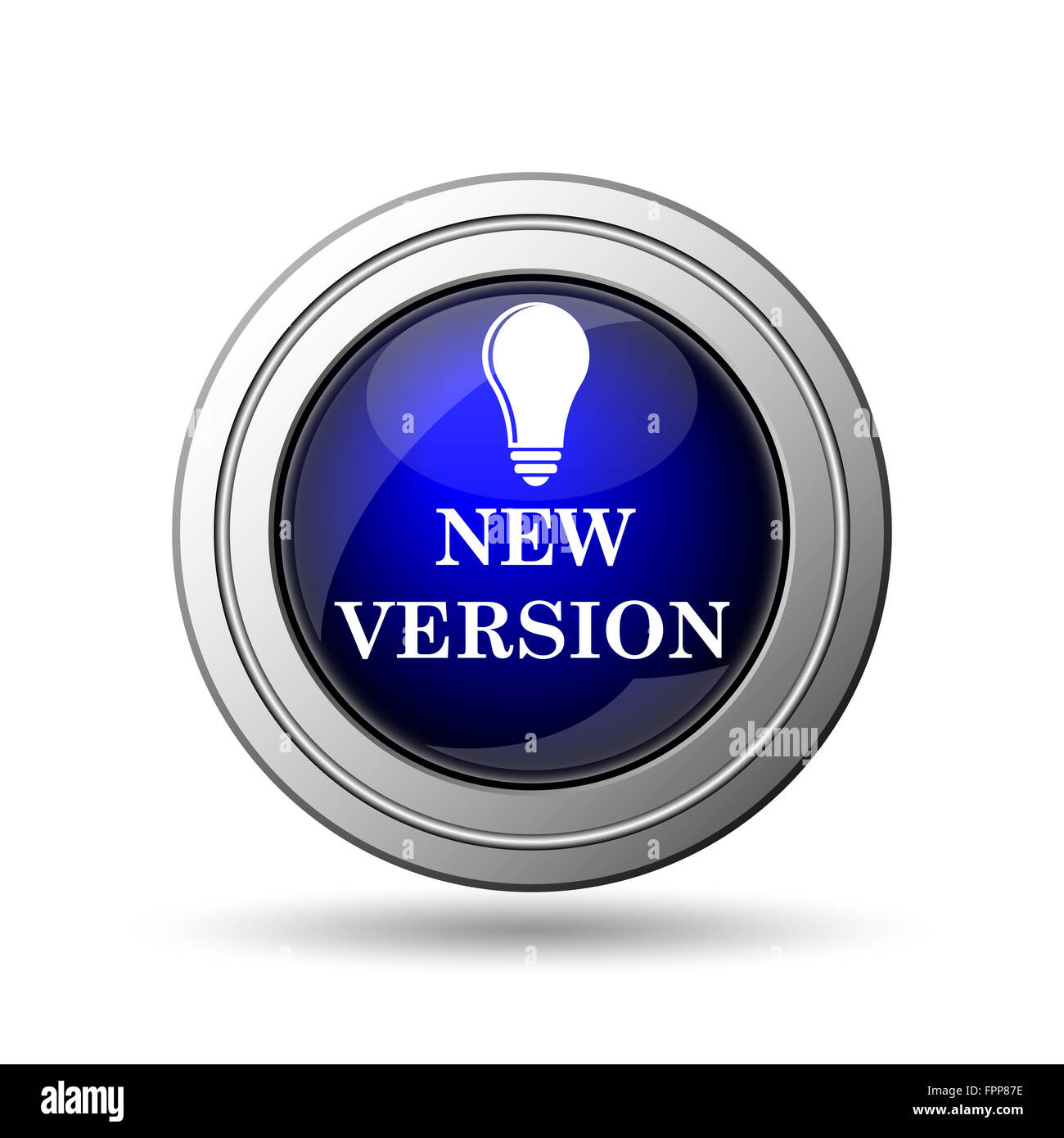 New version icon. Internet button on white background Stock Photo - Alamy