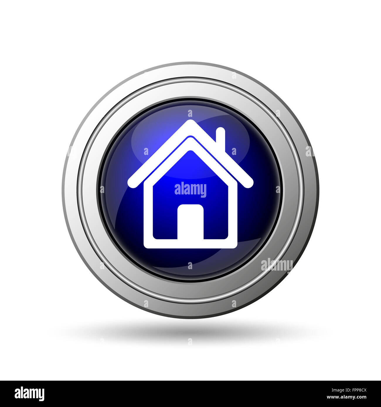 Home icon. Internet button on white background Stock Photo - Alamy