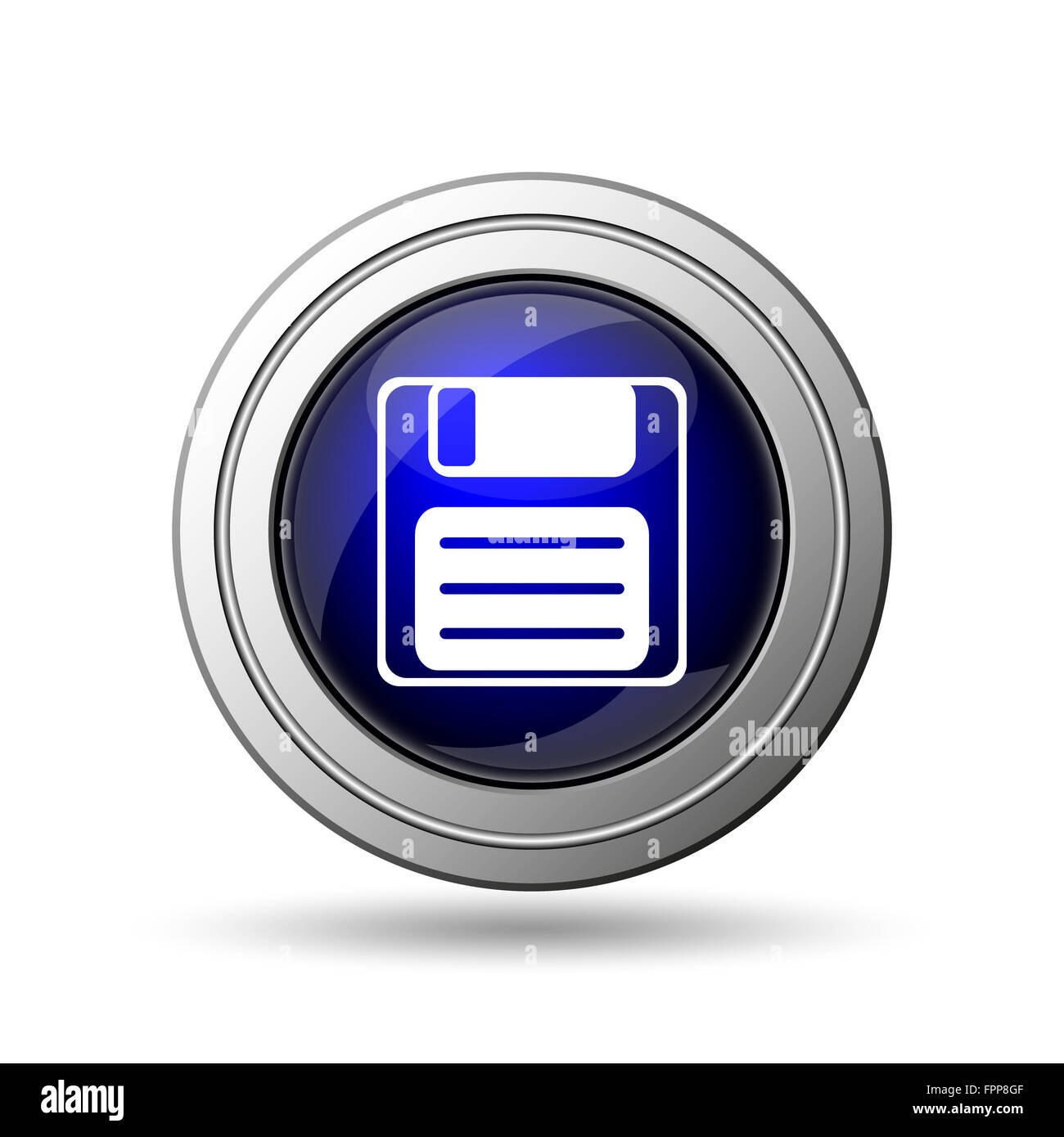 Save icon. Internet button on white background Stock Photo - Alamy