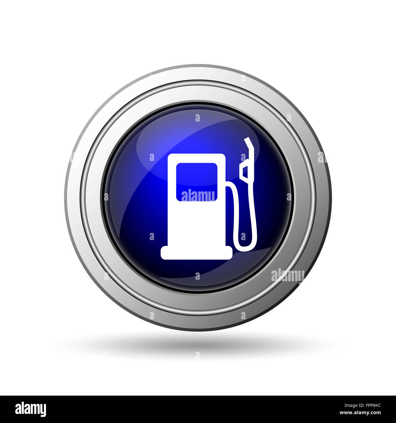 Gas pump icon. Internet button on white background Stock Photo - Alamy