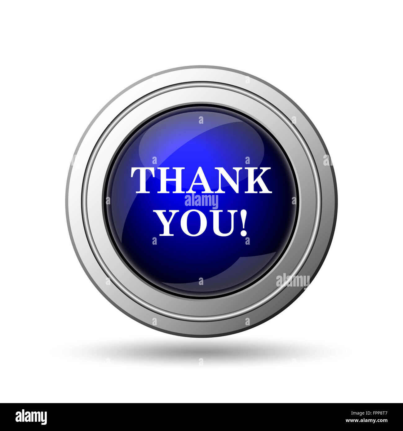 Thank you icon. Internet button on white background Stock Photo - Alamy