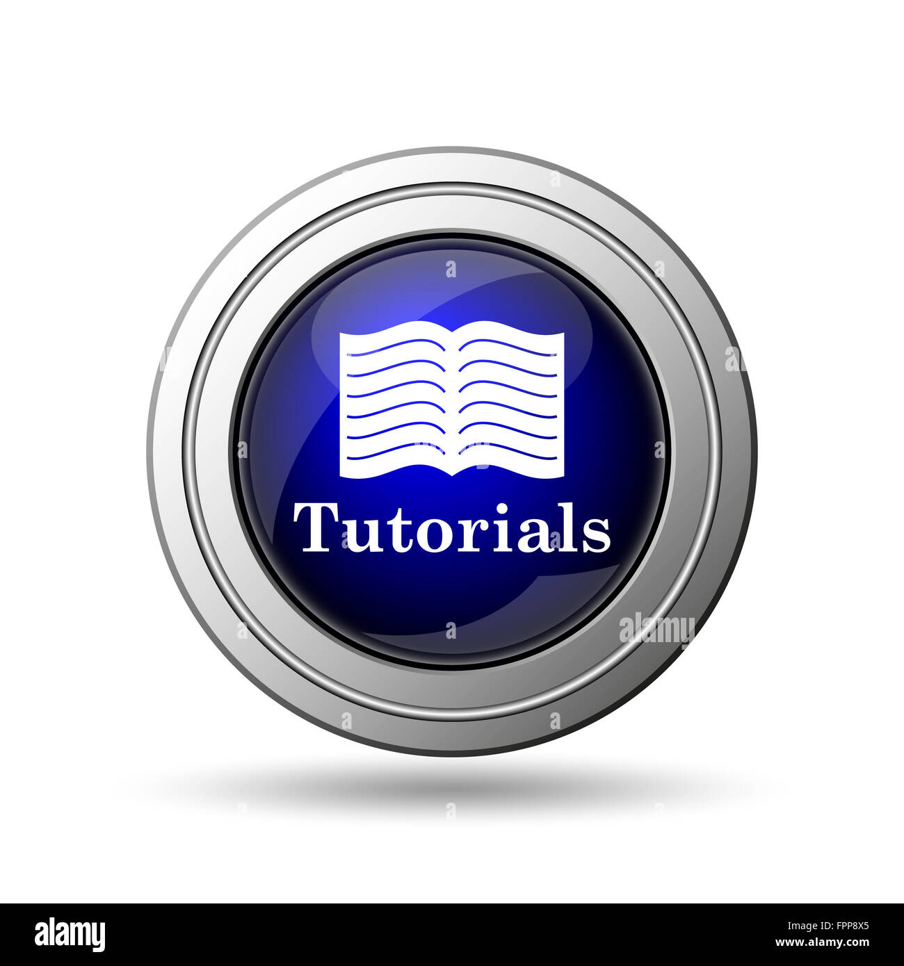 Tutorials icon. Internet button on white background Stock Photo - Alamy