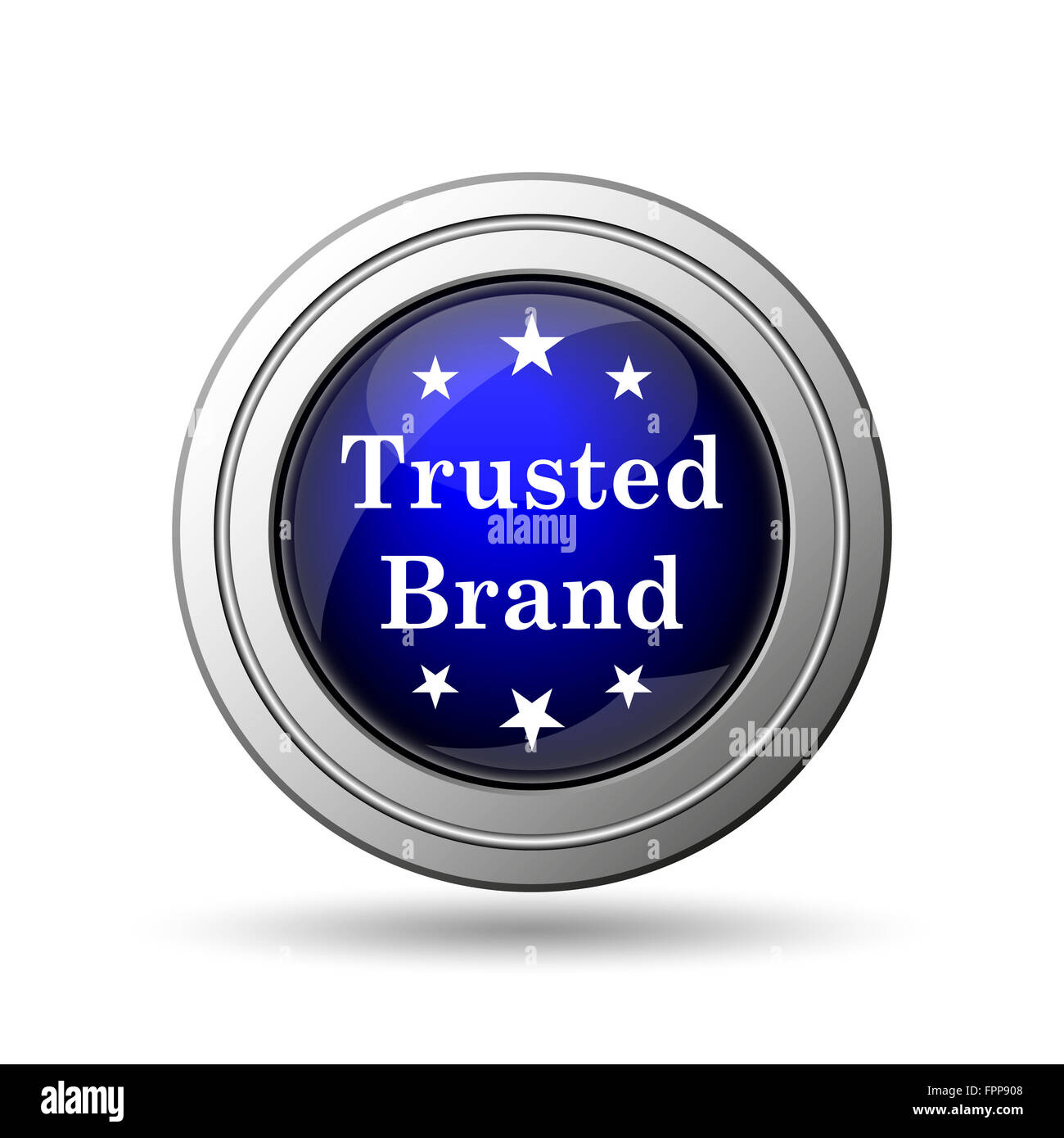 Trusted brand icon. Internet button on white background Stock Photo - Alamy