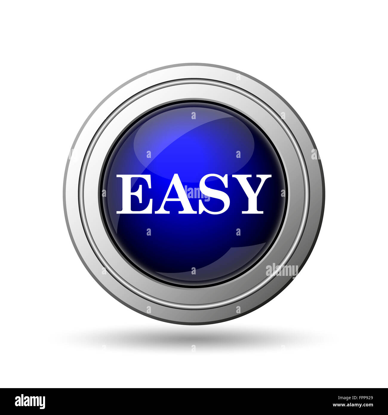 Easy icon. Internet button on white background Stock Photo - Alamy