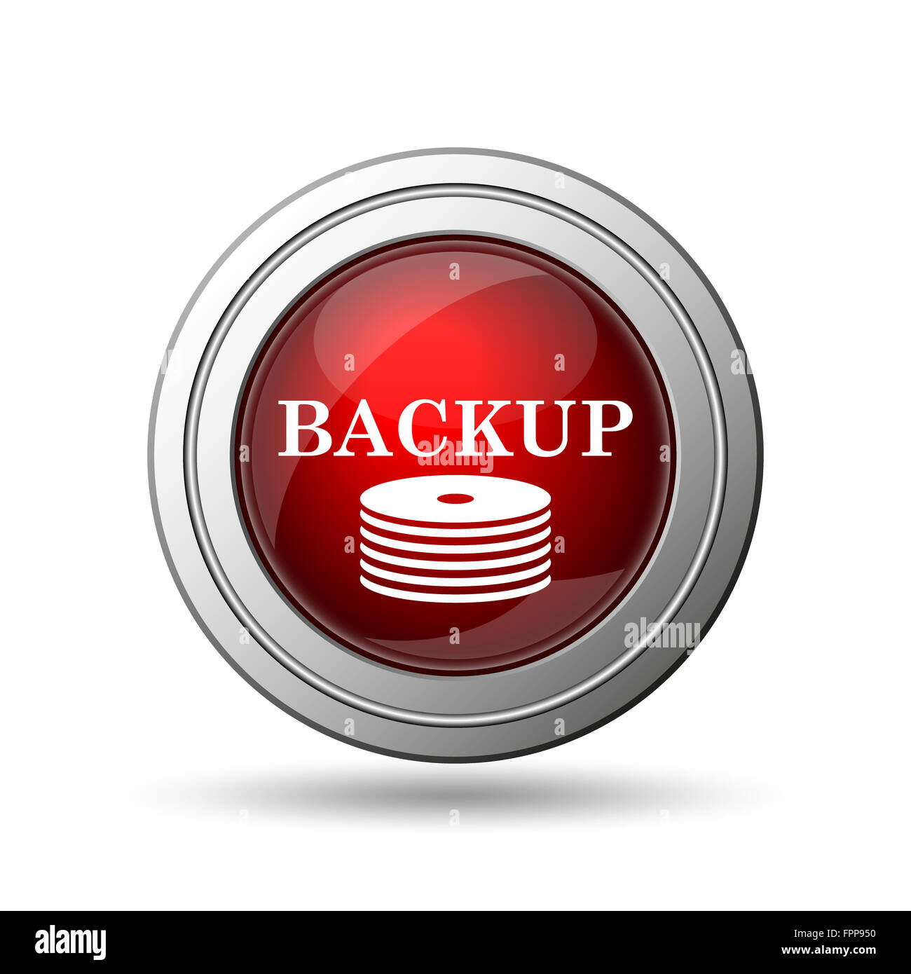 Back-up icon. Internet button on white background Stock Photo - Alamy