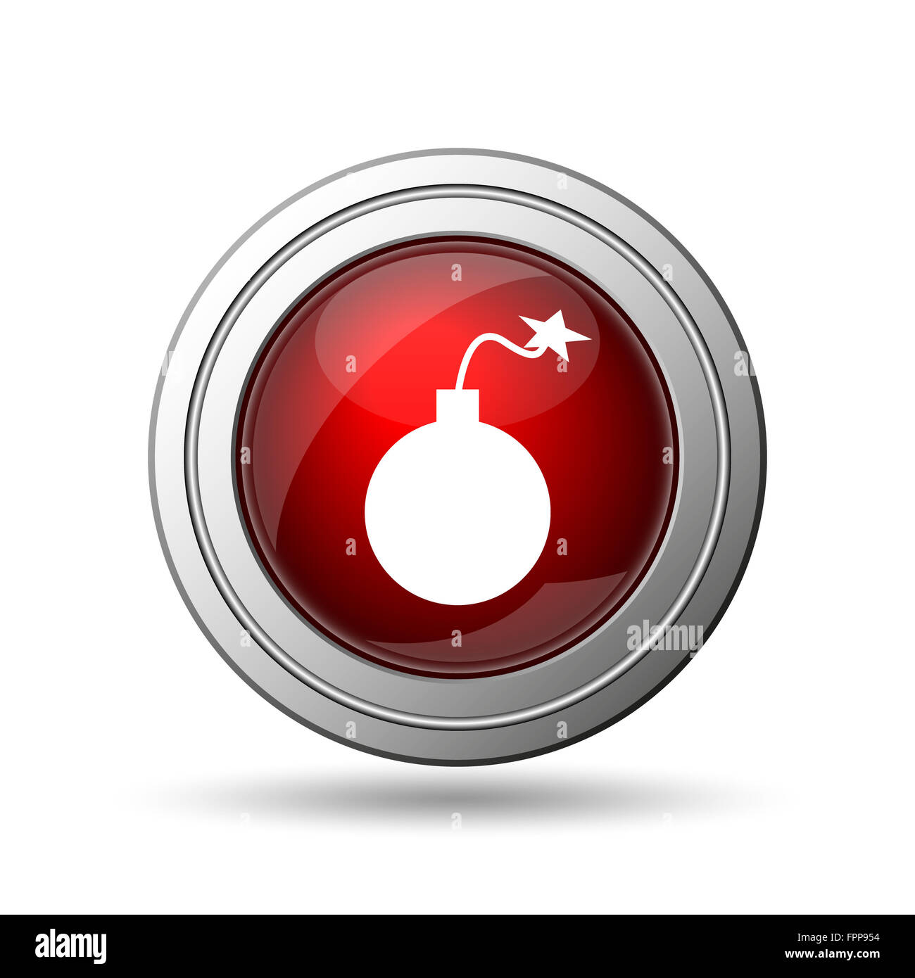 Bomb icon. Internet button on white background Stock Photo - Alamy