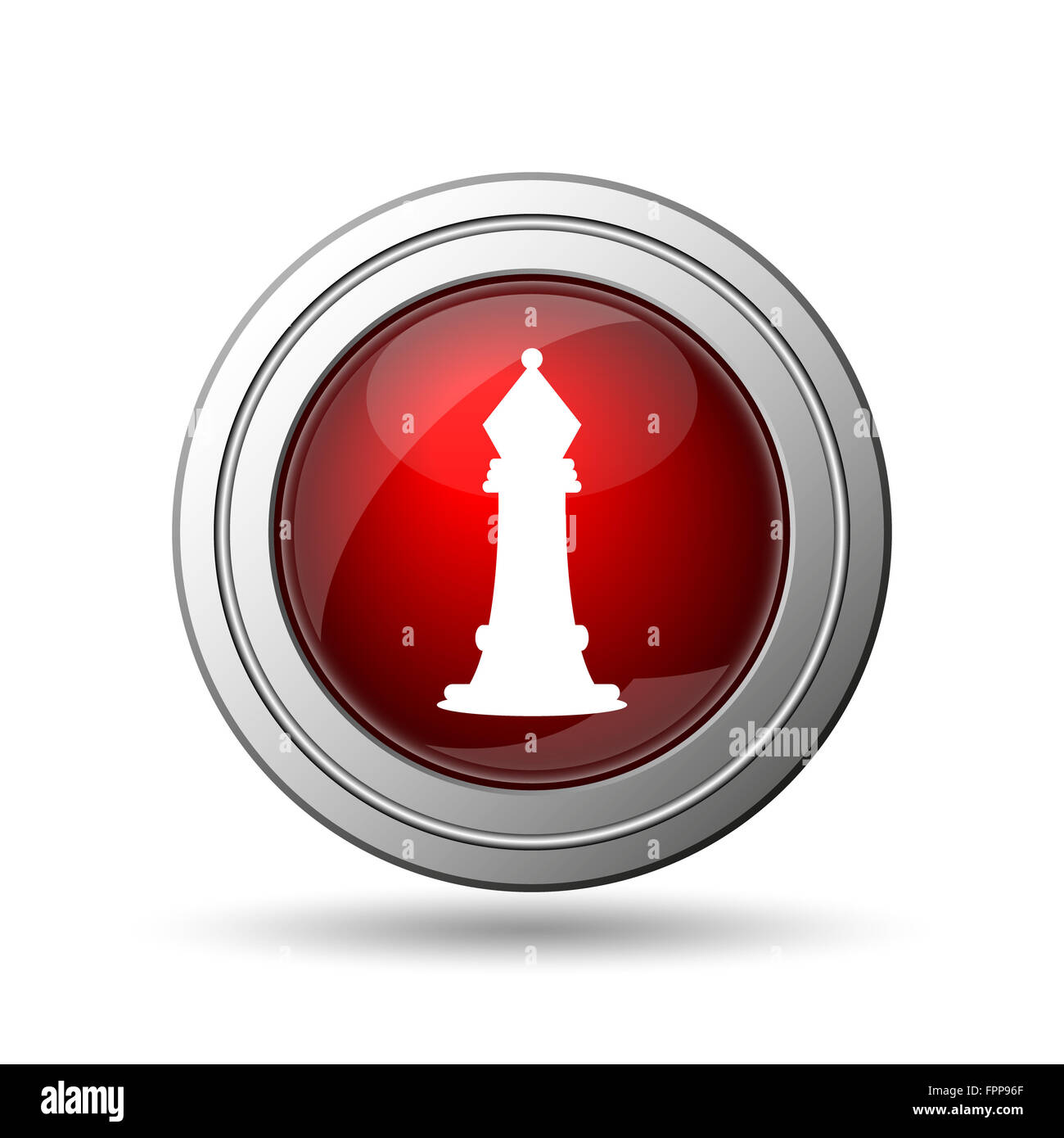 Chess icon. Internet button on white background Stock Photo - Alamy