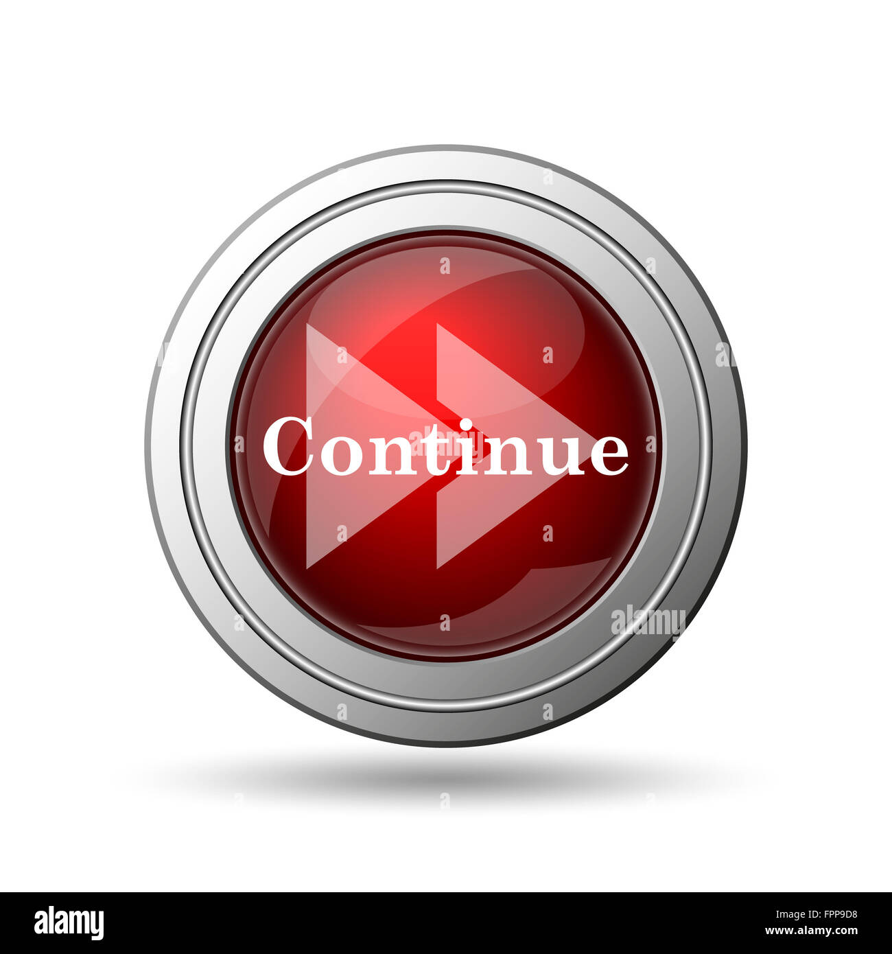 Continue icon. Internet button on white background Stock Photo - Alamy