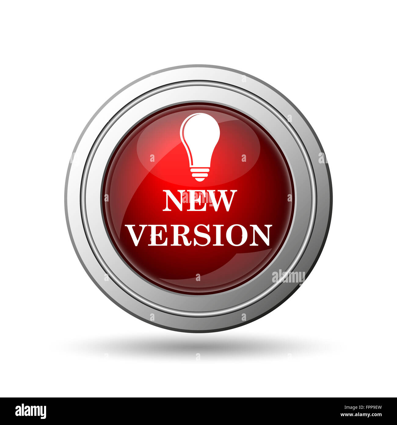New version icon. Internet button on white background Stock Photo - Alamy