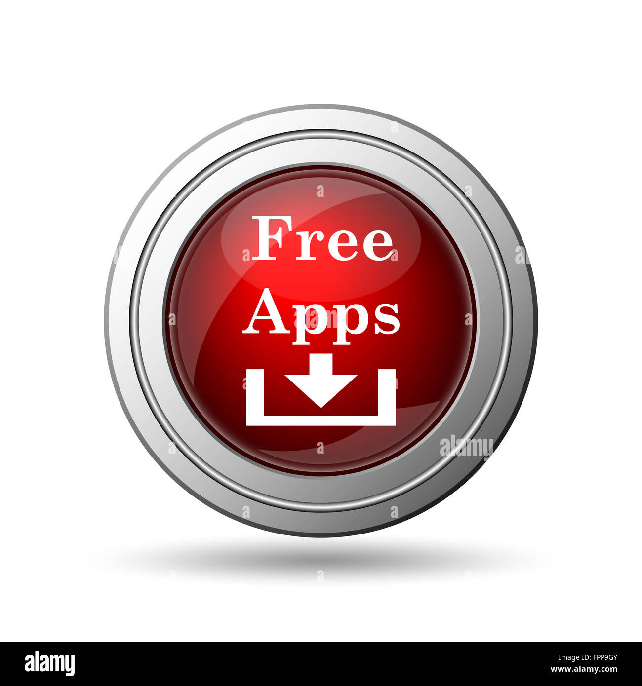 Free apps icon. Internet button on white background Stock Photo - Alamy
