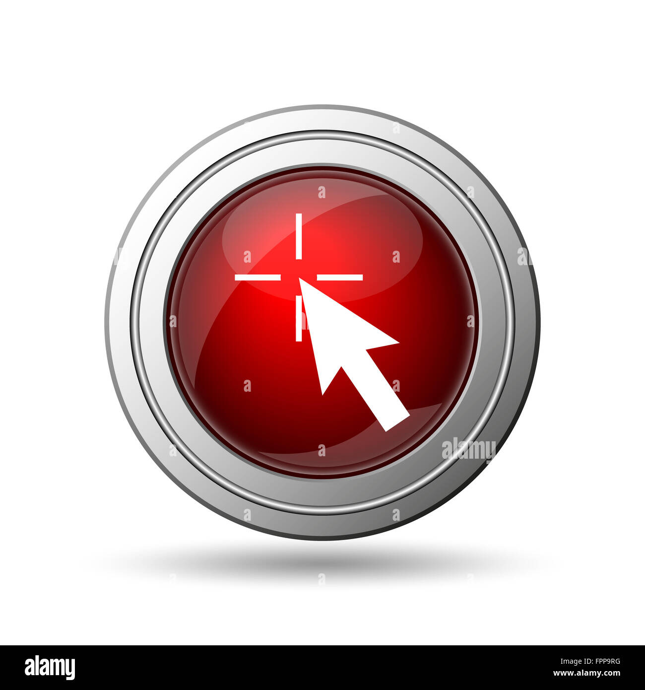 Click here icon. Internet button on white background Stock Photo - Alamy