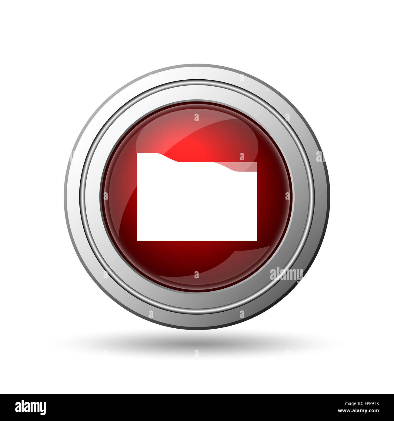 Folder icon. Internet button on white background Stock Photo - Alamy