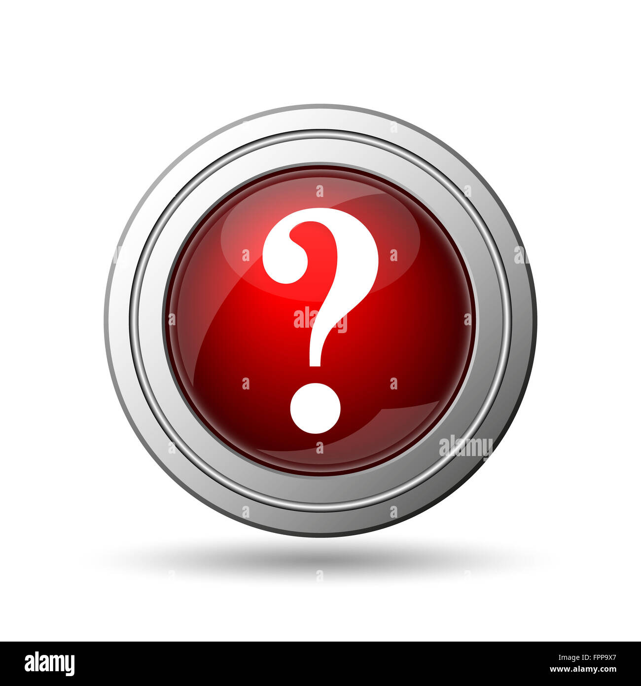 Question mark icon. Internet button on white background Stock Photo - Alamy