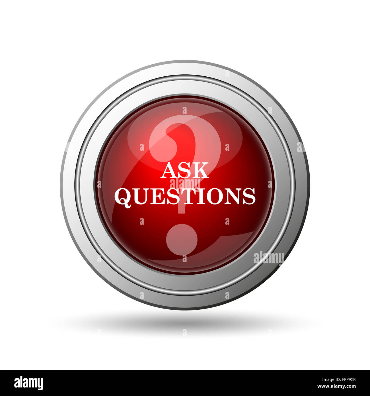 Ask questions icon. Internet button on white background Stock Photo - Alamy