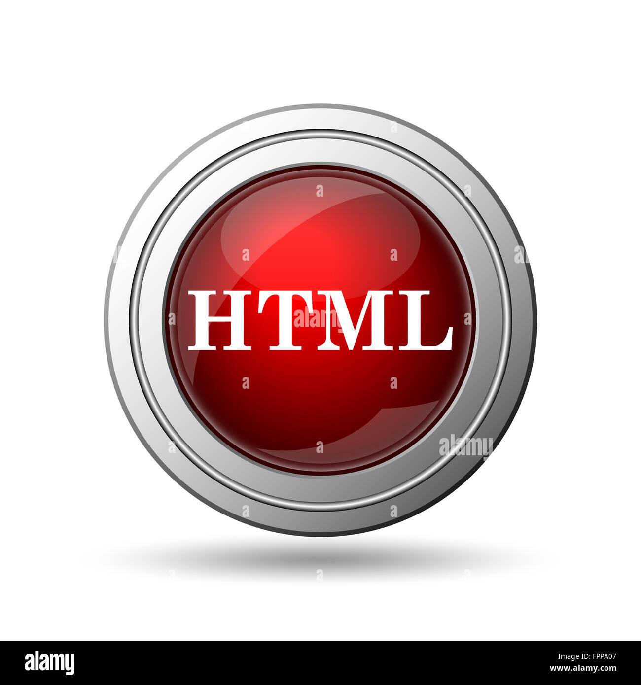 HTML icon. Internet button on white background Stock Photo - Alamy